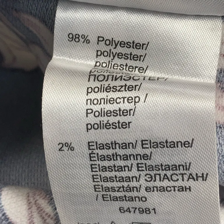 Hose (Blau, Weiß) von Bodyflirt Elasthan, Polyester - Materialetikett